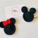 Mickey and Minnie Mouse Hair Clips Disney Hair Clips Disney - Etsy