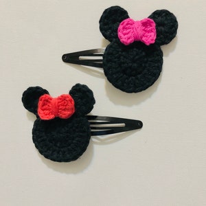 Mickey and Minnie Mouse Hair Clips, Disney Hair Clips, Disney Snap ...