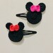 Mickey and Minnie Mouse Hair Clips Disney Hair Clips Disney - Etsy