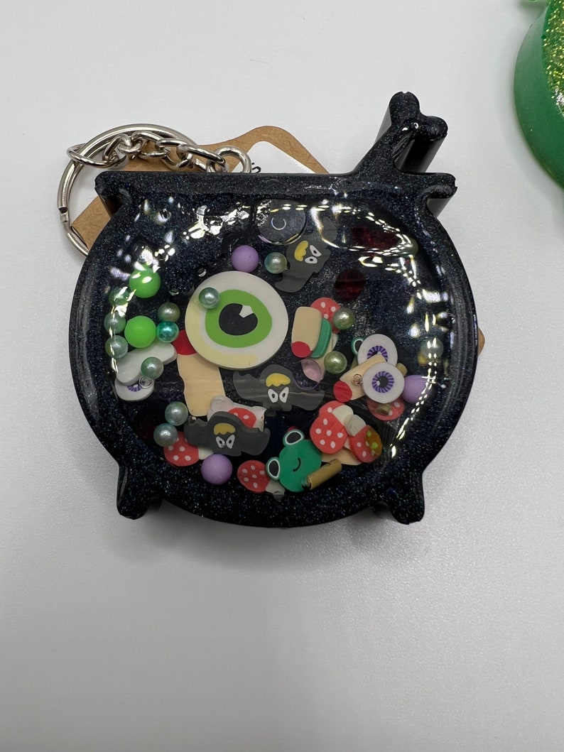 Glitter Cauldron Shaker Key Chain - Etsy