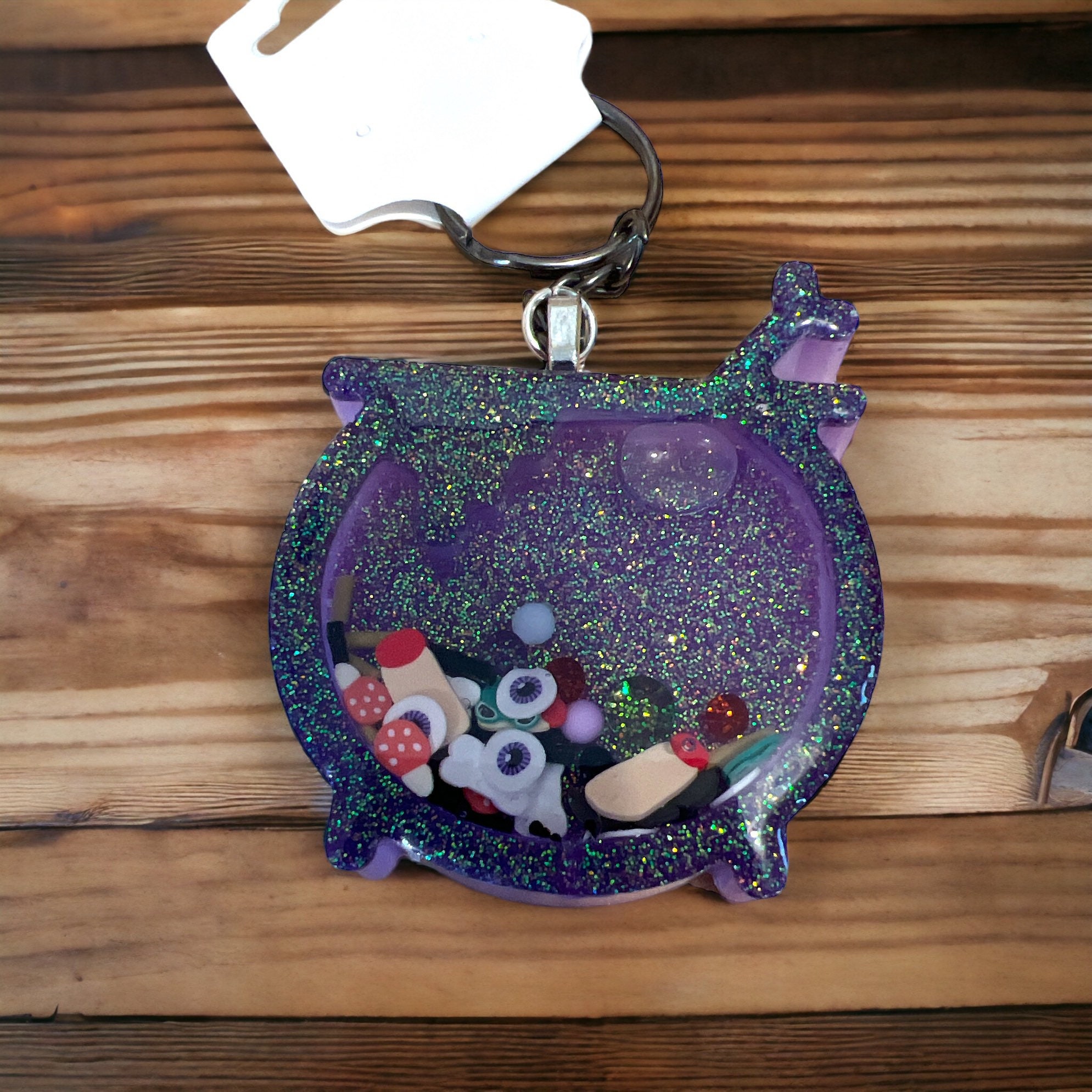 Glitter Cauldron Shaker Key Chain - Etsy