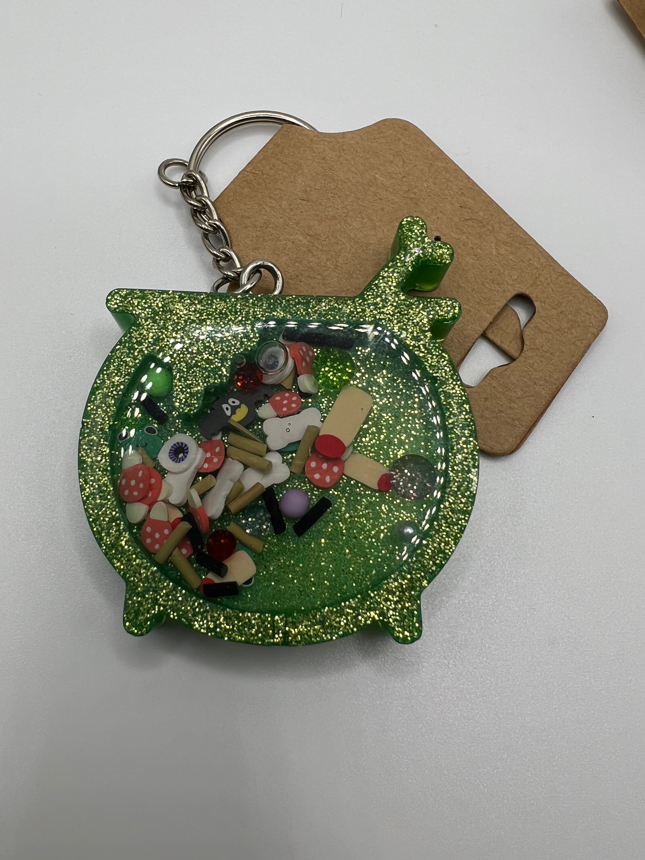 Glitter Cauldron Shaker Key Chain - Etsy