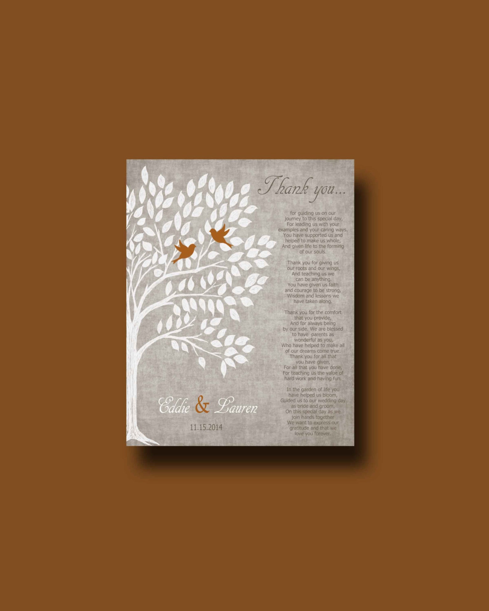 Hodding Carter Jr. Quote, Thank You Print for Parents, Roots and Wings ...