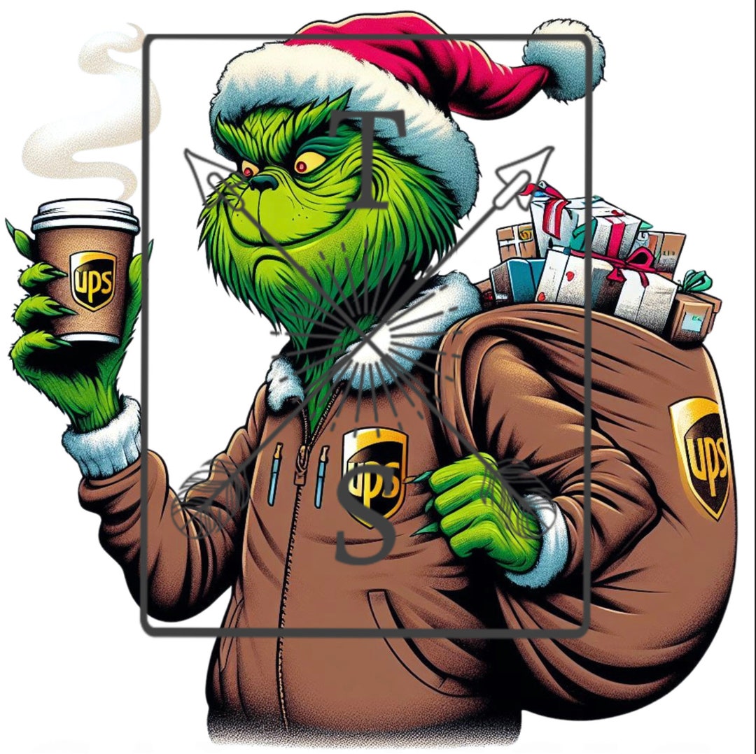 Trabajador postal de UPS Grinch PNG - Etsy España
