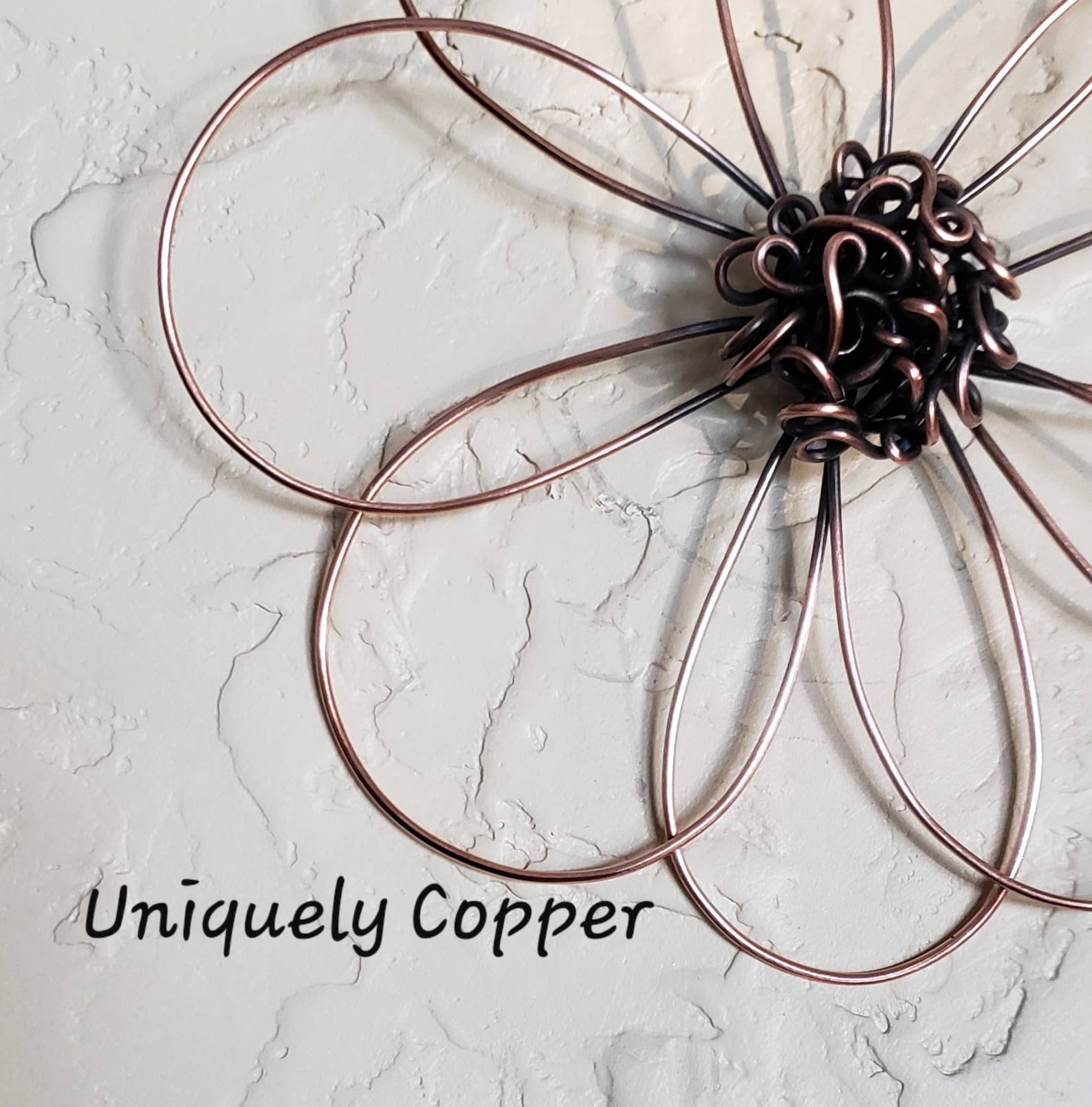 Copper Wire Flower Wall Art: 7th Anniversary Decor - Etsy
