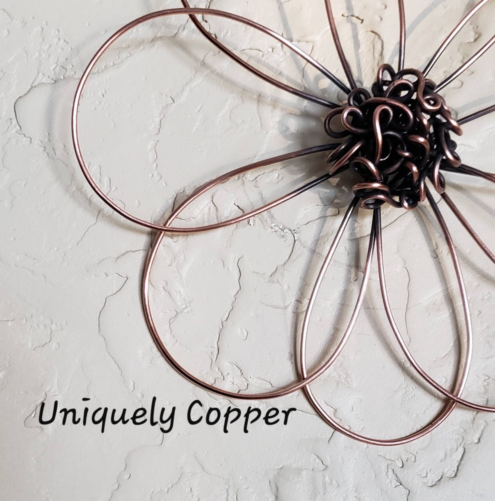 Copper Wire Flower Wall Art: 7th Anniversary Decor - Etsy