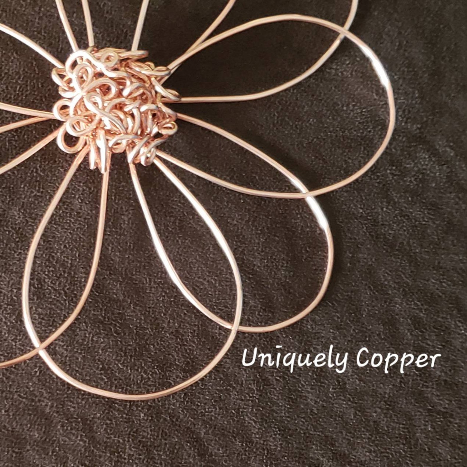 Copper Wire Flower Wall Art: 7th Anniversary Decor - Etsy
