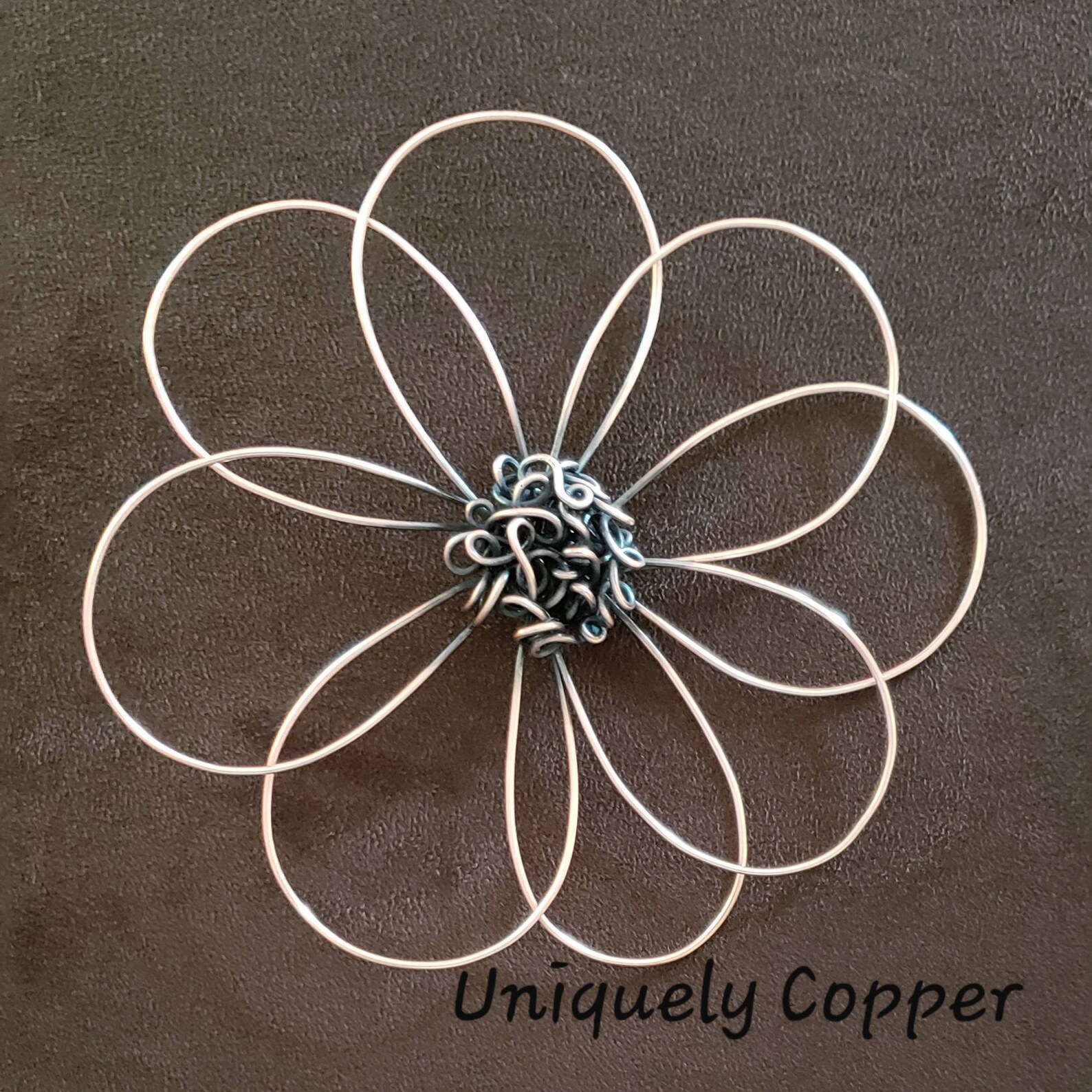 Copper Wire Flower Wall Art: 7th Anniversary Decor - Etsy