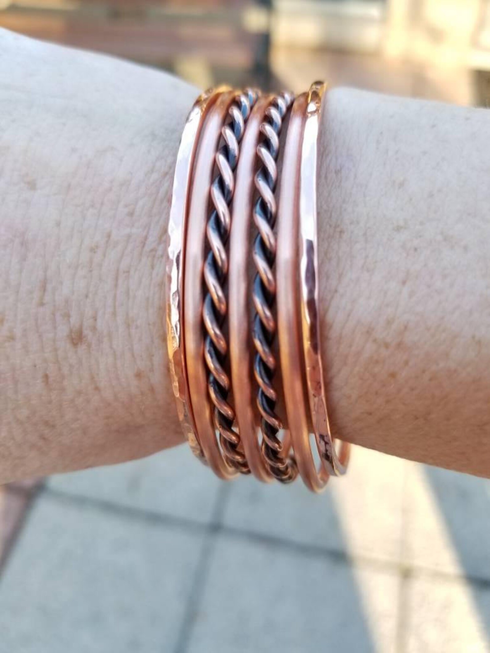 Stacking Bangles Cooper Bracelet Copper Bangle Copper - Etsy