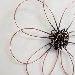 Copper Wire Flower Wall Art: 7th Anniversary Decor - Etsy