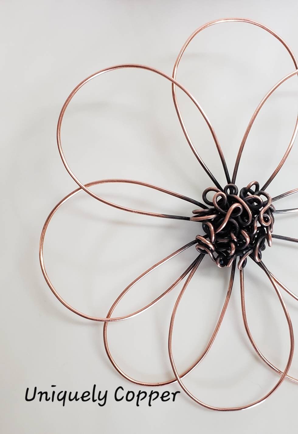 Copper Wire Flower Wall Art: 7th Anniversary Decor - Etsy