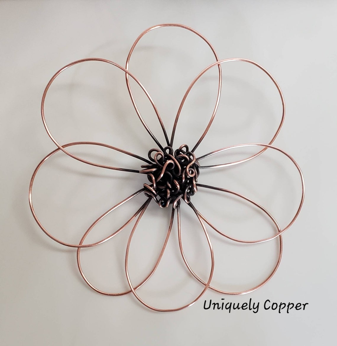 Copper Wire Flower Wall Art: 7th Anniversary Decor - Etsy