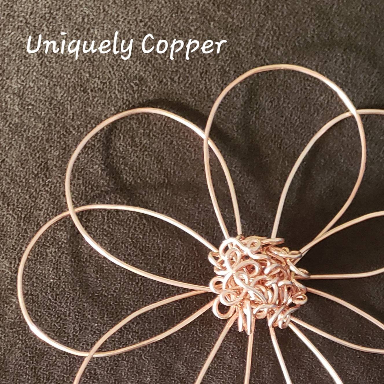 Copper Wire Flower Wall Art: 7th Anniversary Decor - Etsy