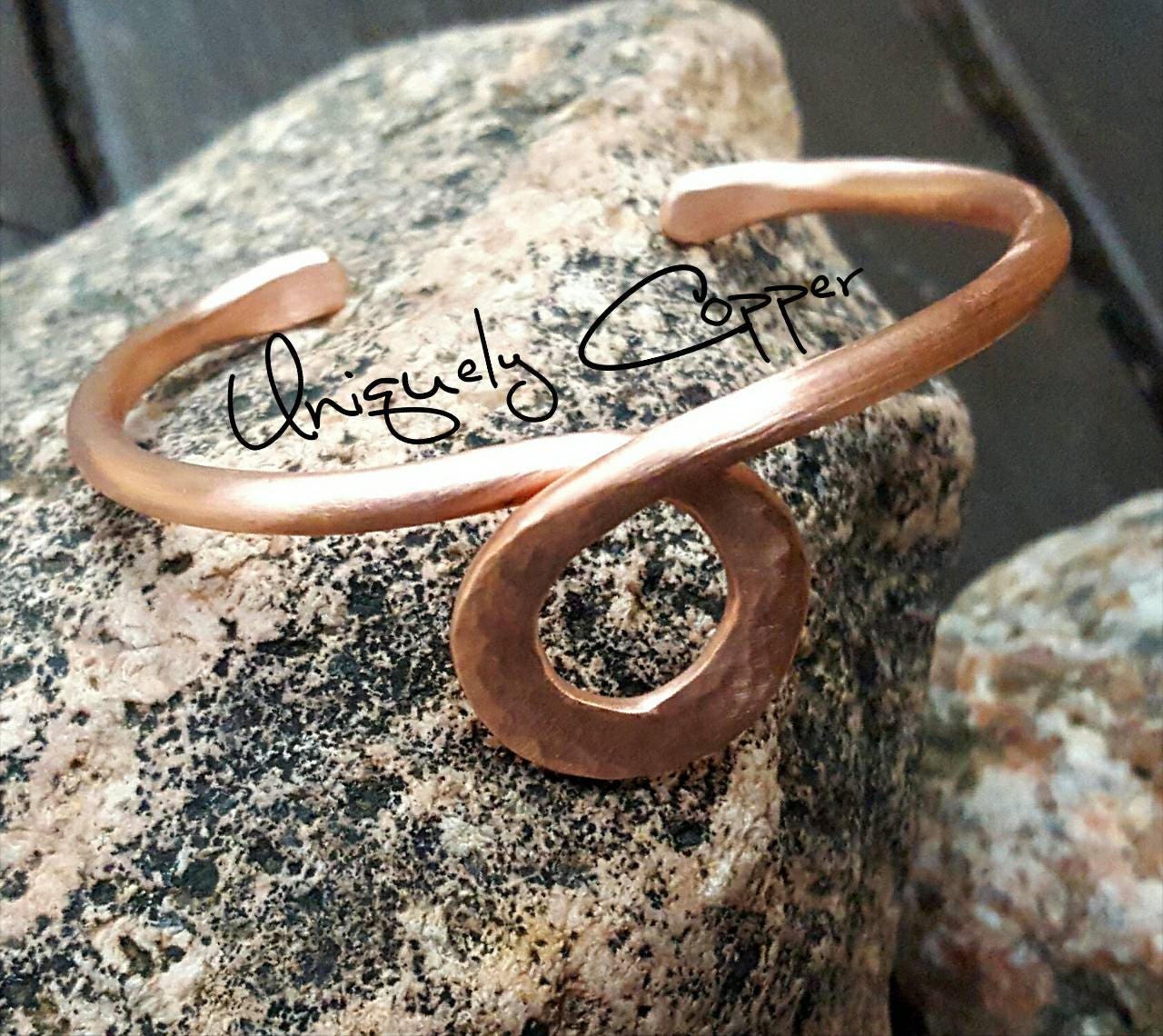 Hammered Copper Cuff Bracelet: Handcrafted 7th Anniversary Jewelry - Etsy
