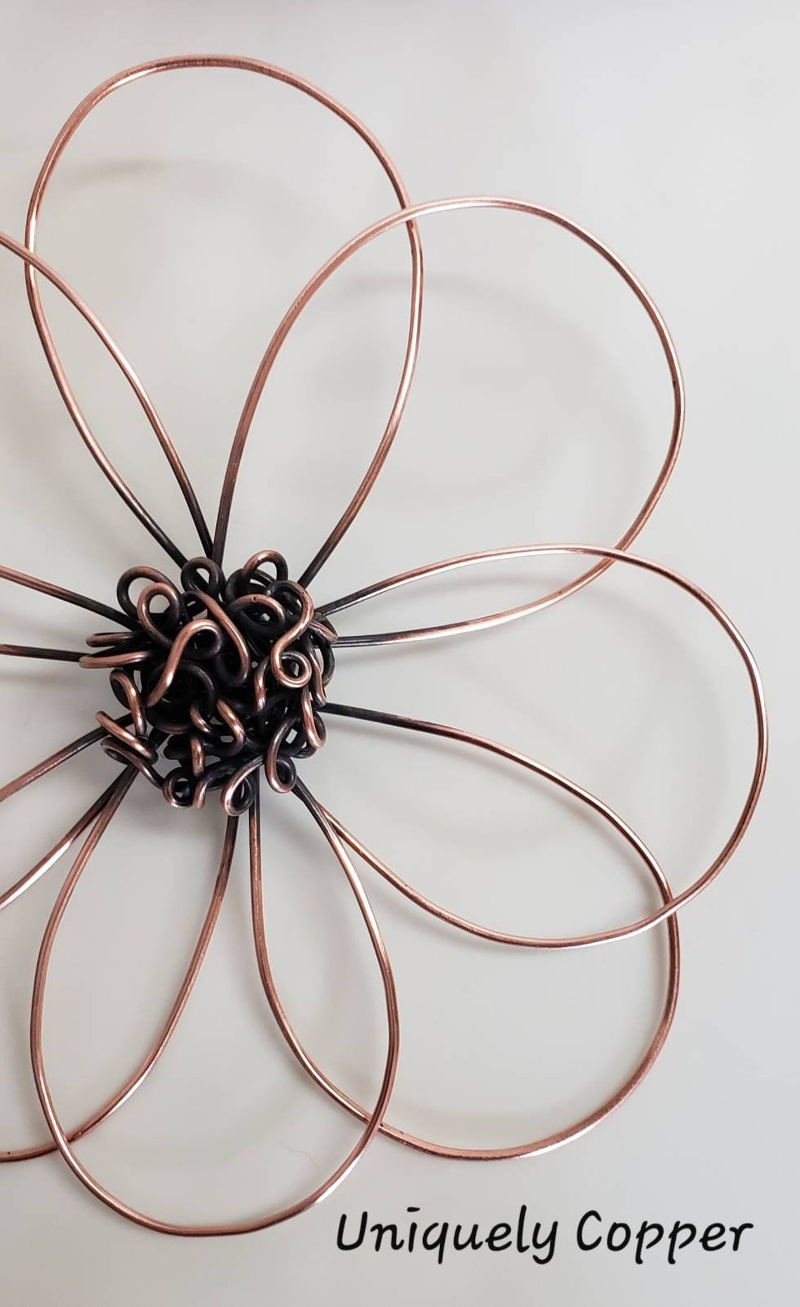 Copper Wire Flower Wall Art: 7th Anniversary Decor - Etsy