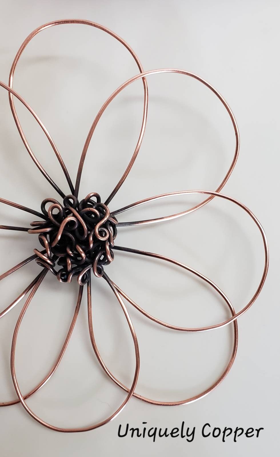 Copper Wire Flower Wall Art: 7th Anniversary Decor - Etsy