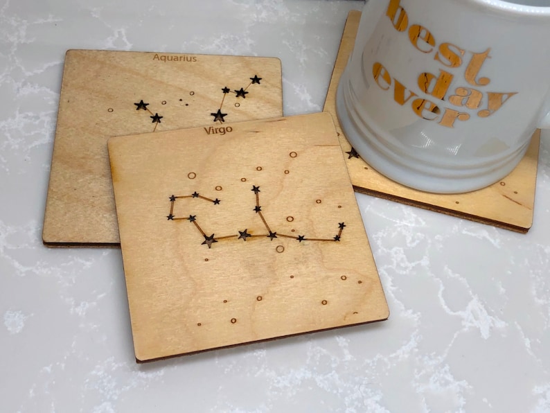 Constellation Coasters Set of 4 // Astrology Signs // | Etsy