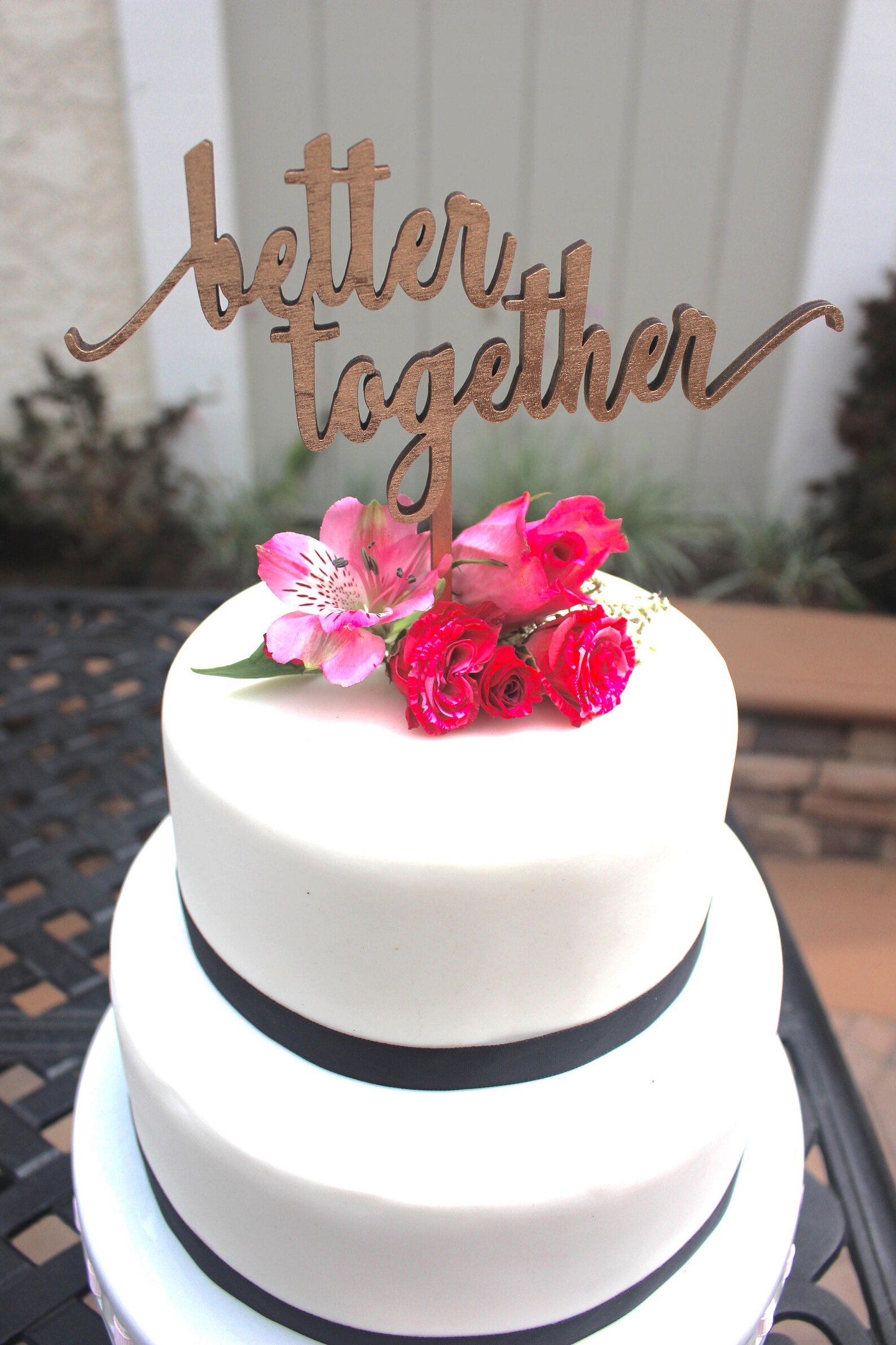 Better Together Wedding Cake Topper // Wedding Dessert Table Sign - Etsy