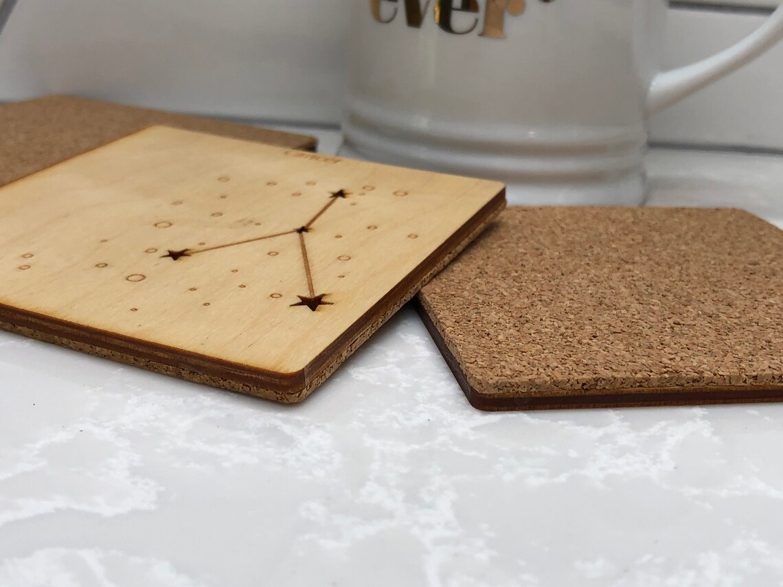 Constellation Coasters Set of 4 // Astrology Signs // - Etsy
