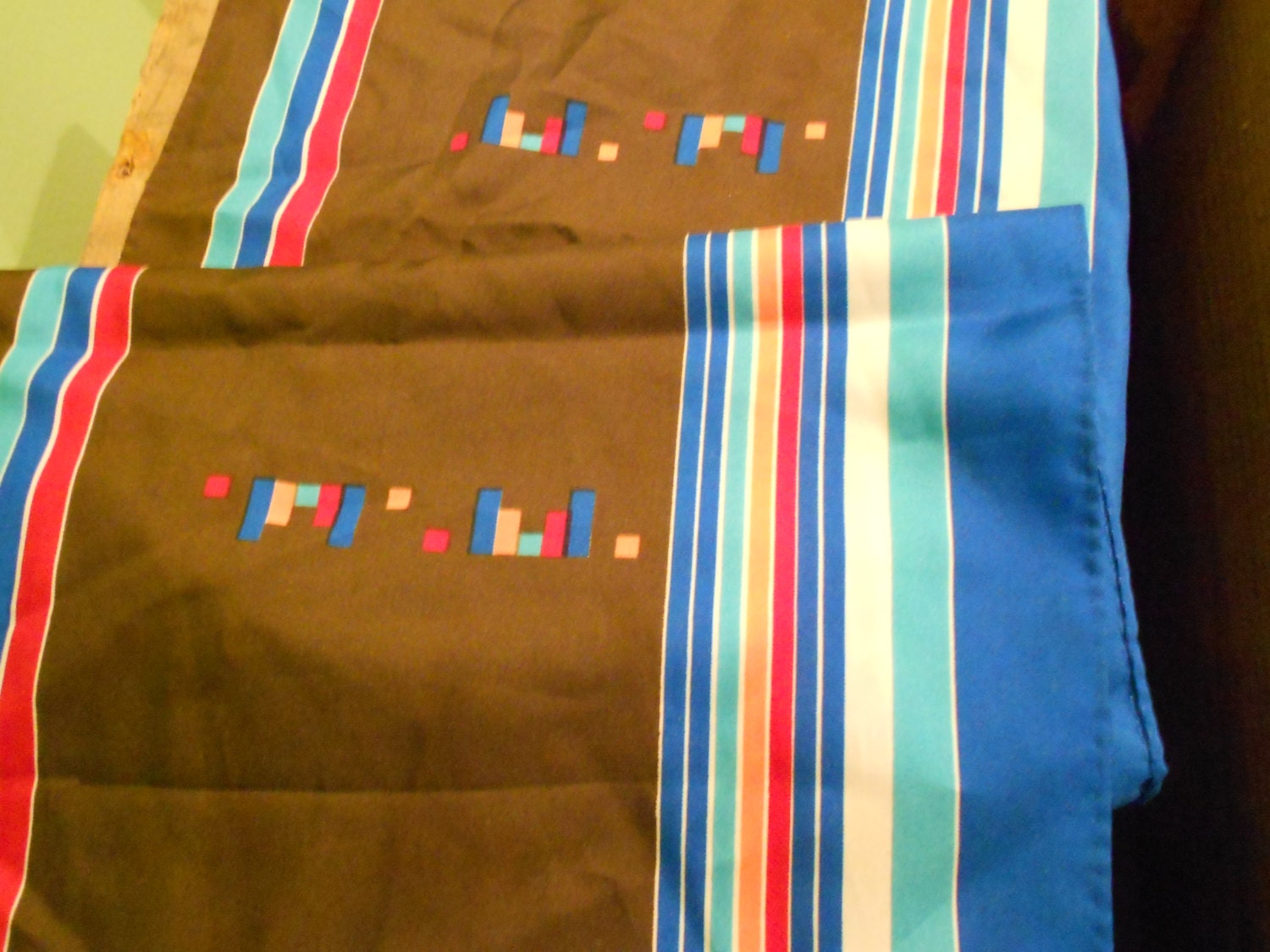 Geometric Design Vintage Scarf - Etsy