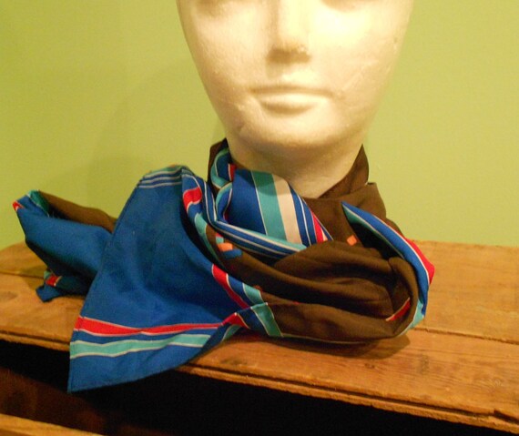 Geometric Design Vintage Scarf | Etsy
