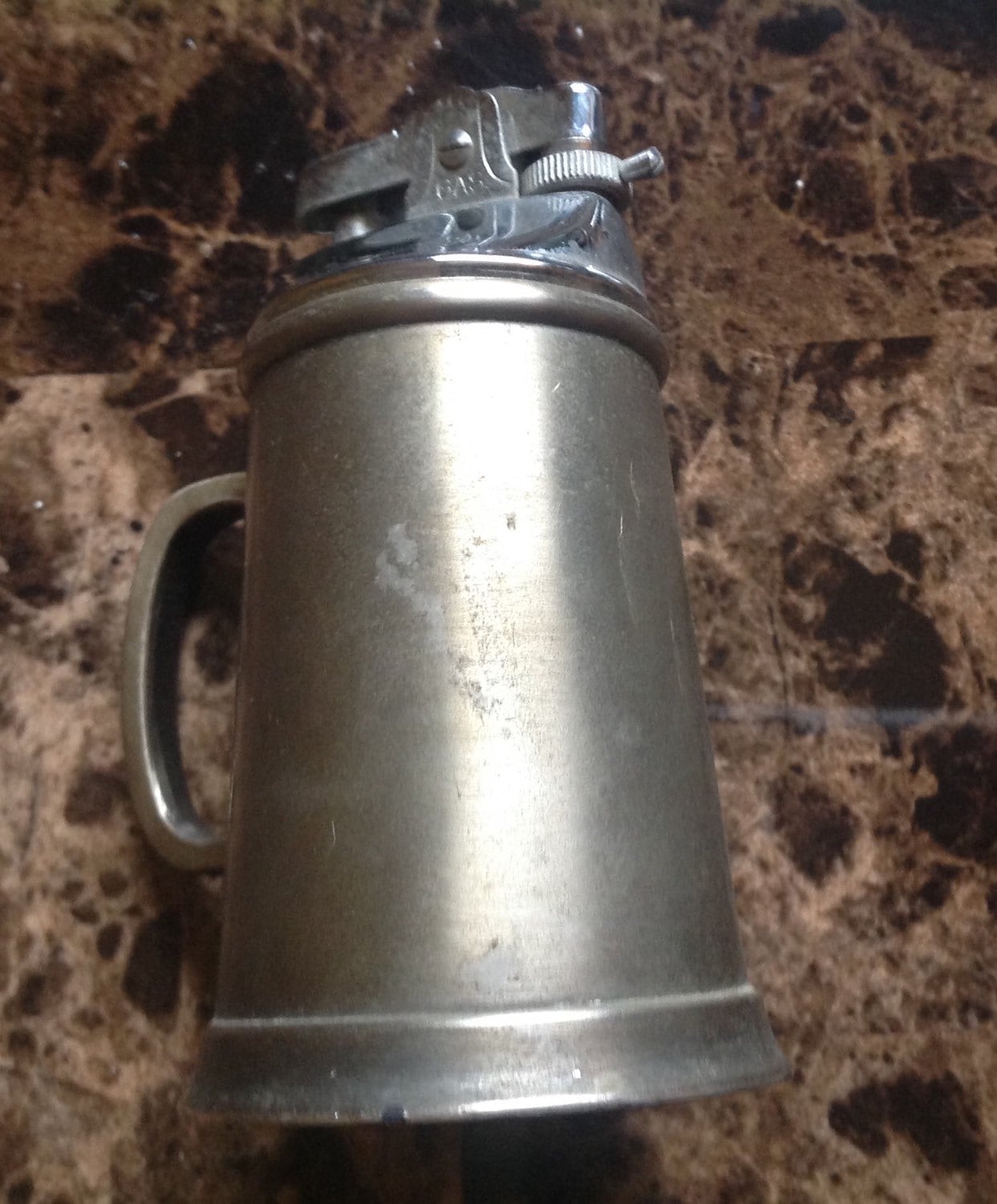 Tobacciana Vintage STEIN Shaped TABLE LIGHTER Featuring A Embossed ...