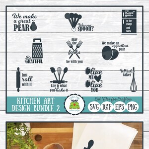 Kitchen Art Design Bundle 2, Pun SVG Cut Files for Crafters - Etsy