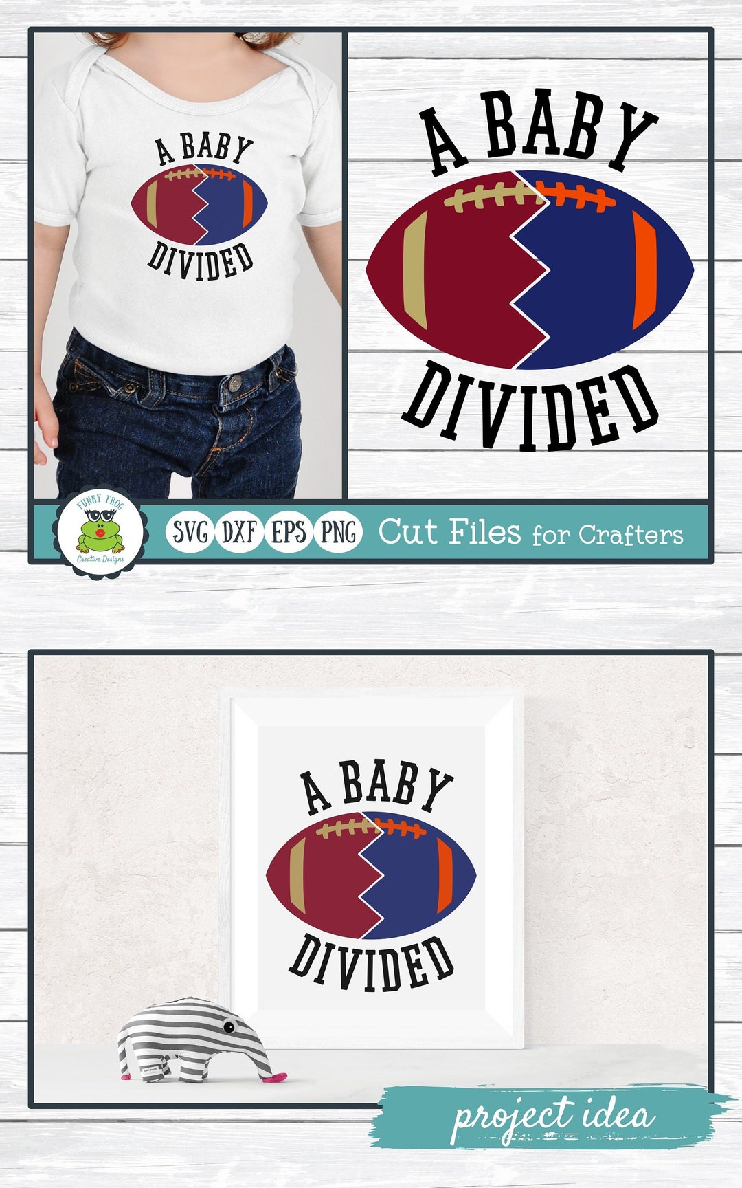 A Baby Divided, Football SVG Cut File for Crafters - Etsy