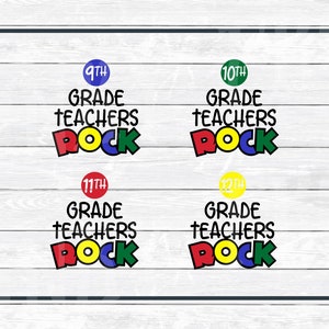 Teachers Rock Design Bundle - School SVG Cut Files - Etsy