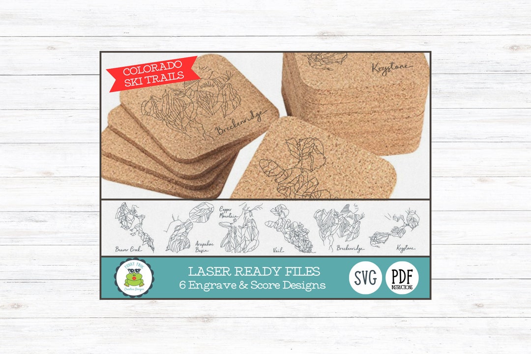 Colorado Ski Trails Laser Ready File, SVG Vector File for Laser Cutting ...
