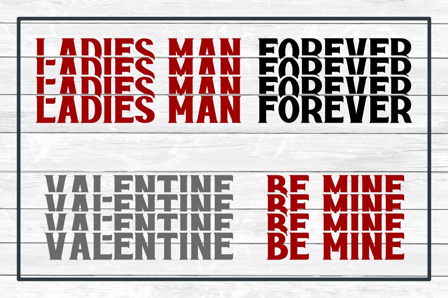 Valentine Stacked Word Bundle SVG Cut Files for Crafters | Etsy