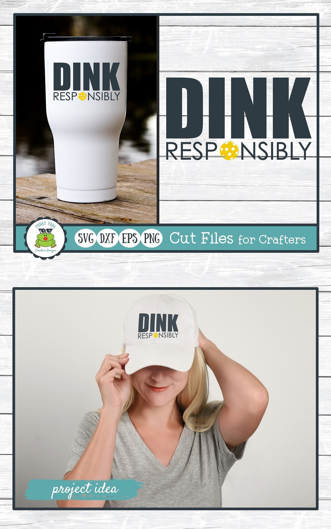 Dink Responsibly Pickleball SVG Cut File for Crafters - Etsy
