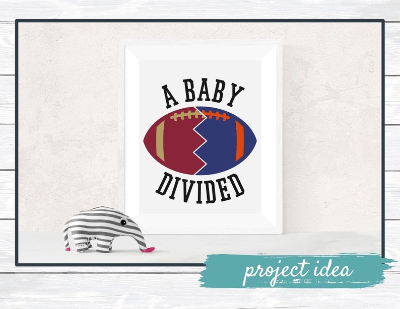 A Baby Divided Football SVG Cut File for Crafters - Etsy