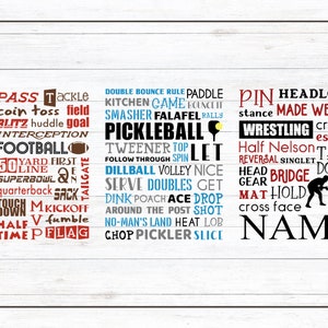 Sports Subway Art Design Bundle SVG Cut Files for Crafters, PNG ...