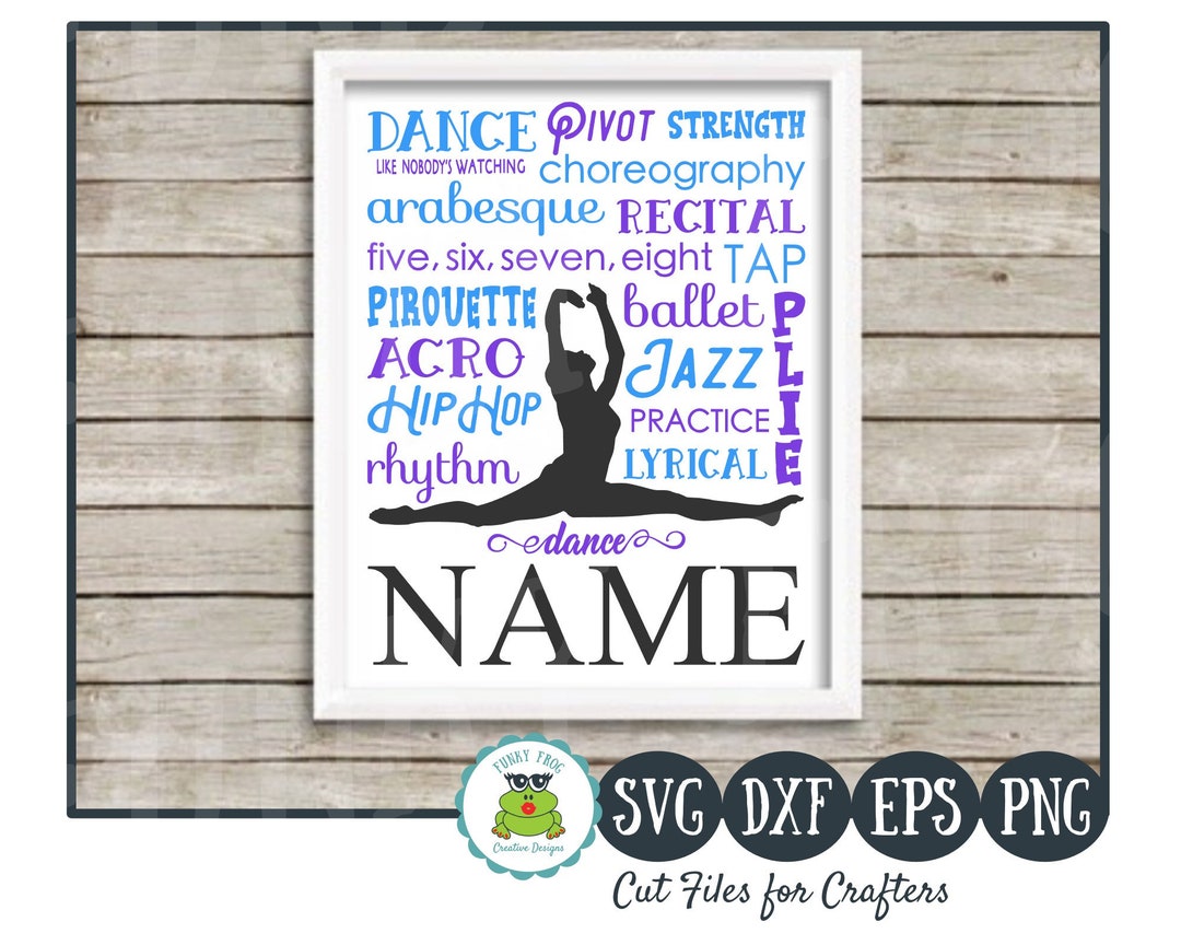 Dance Subway Art SVG Cut File for Crafters PNG Printable Wall - Etsy