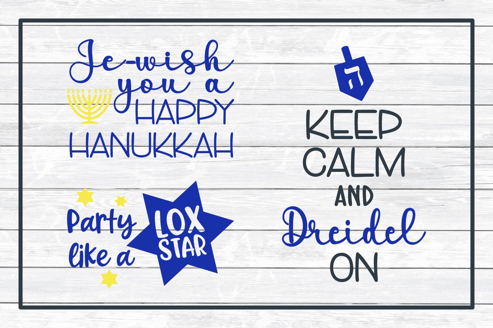 Hanukkah Design Bundle Chanukah SVG Cut Files for Crafters | Etsy
