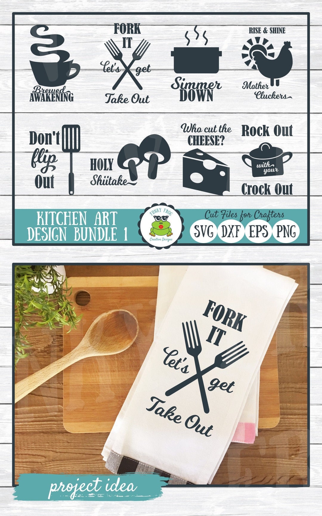 Kitchen Art Design Bundle 1, Pun SVG Cut Files for Crafters - Etsy