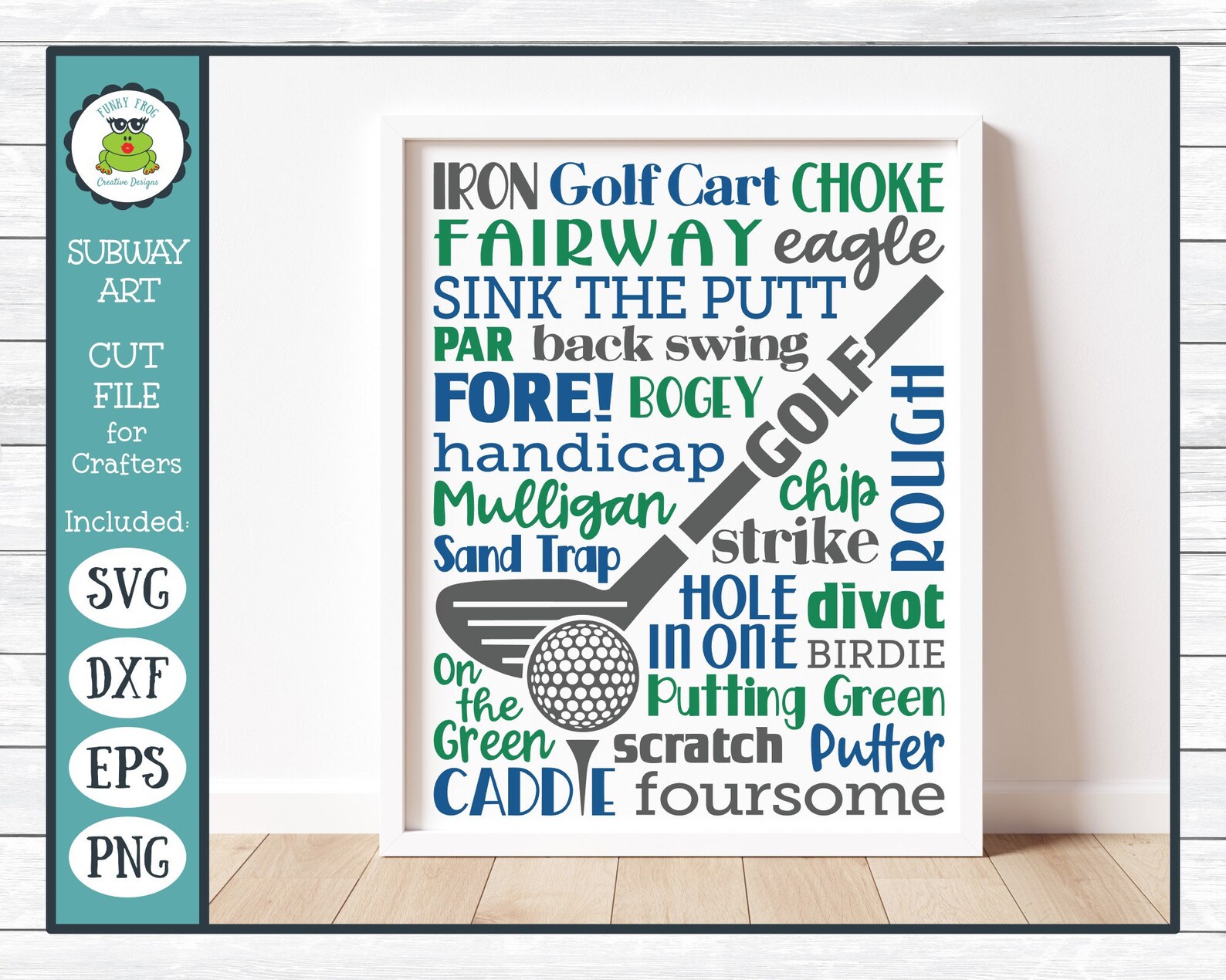Golf Subway Art SVG Cut File for Crafters PNG Printable Wall - Etsy