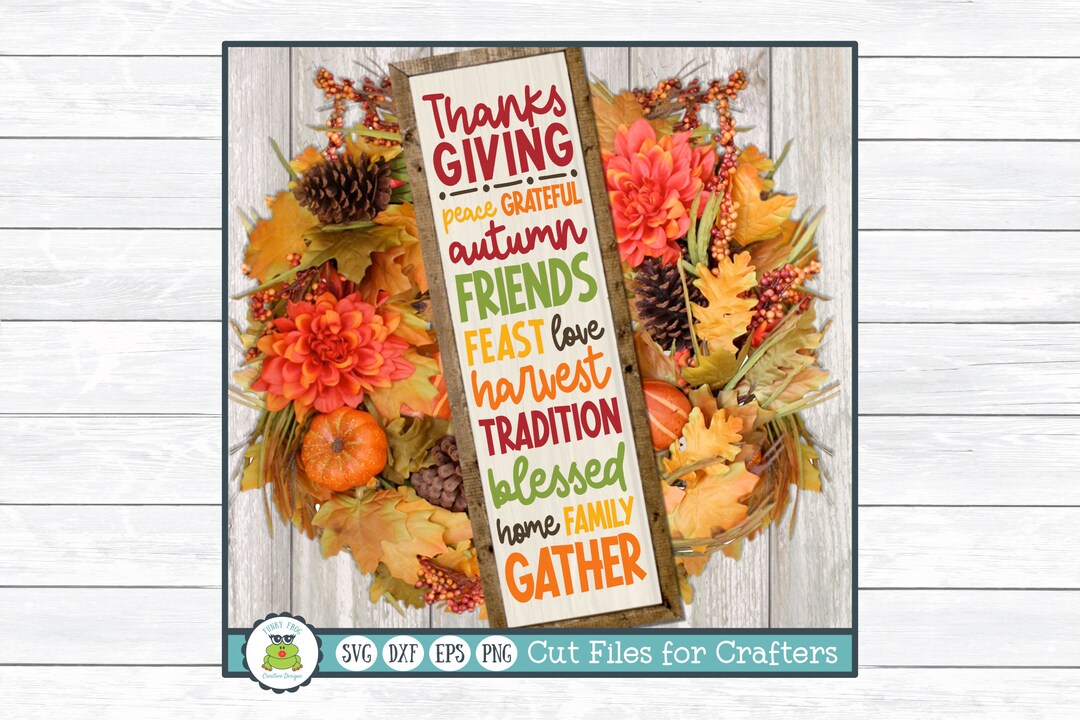 Thanksgiving Vertical Subway Art, SVG Cut File for Crafters - Etsy