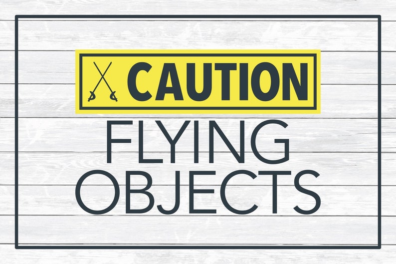 Caution Flying Objects Color Guard SVG Cut File for Crafters - Etsy