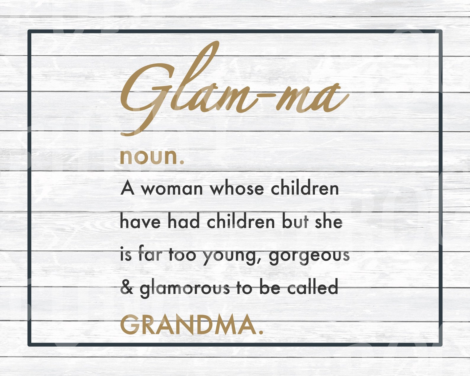 Definition of Glam-ma SVG Cut File for Crafters Grandma - Etsy