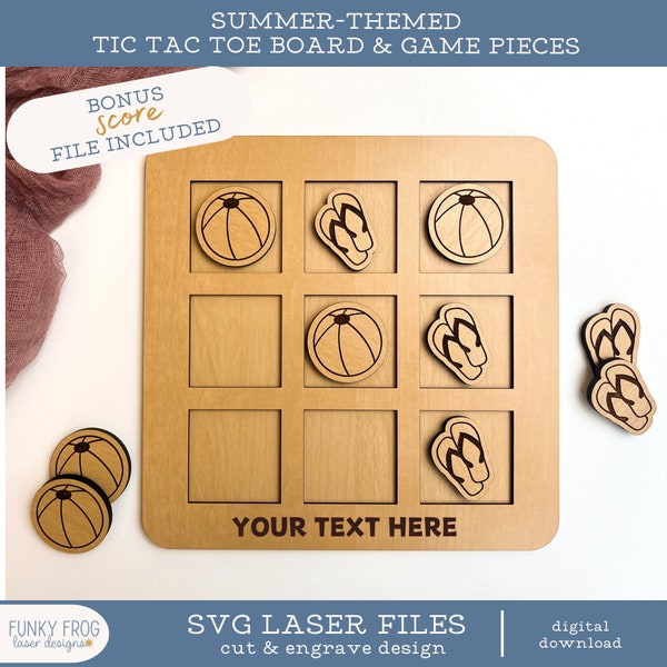 Beach Tic Tac Toe Pattern - Etsy