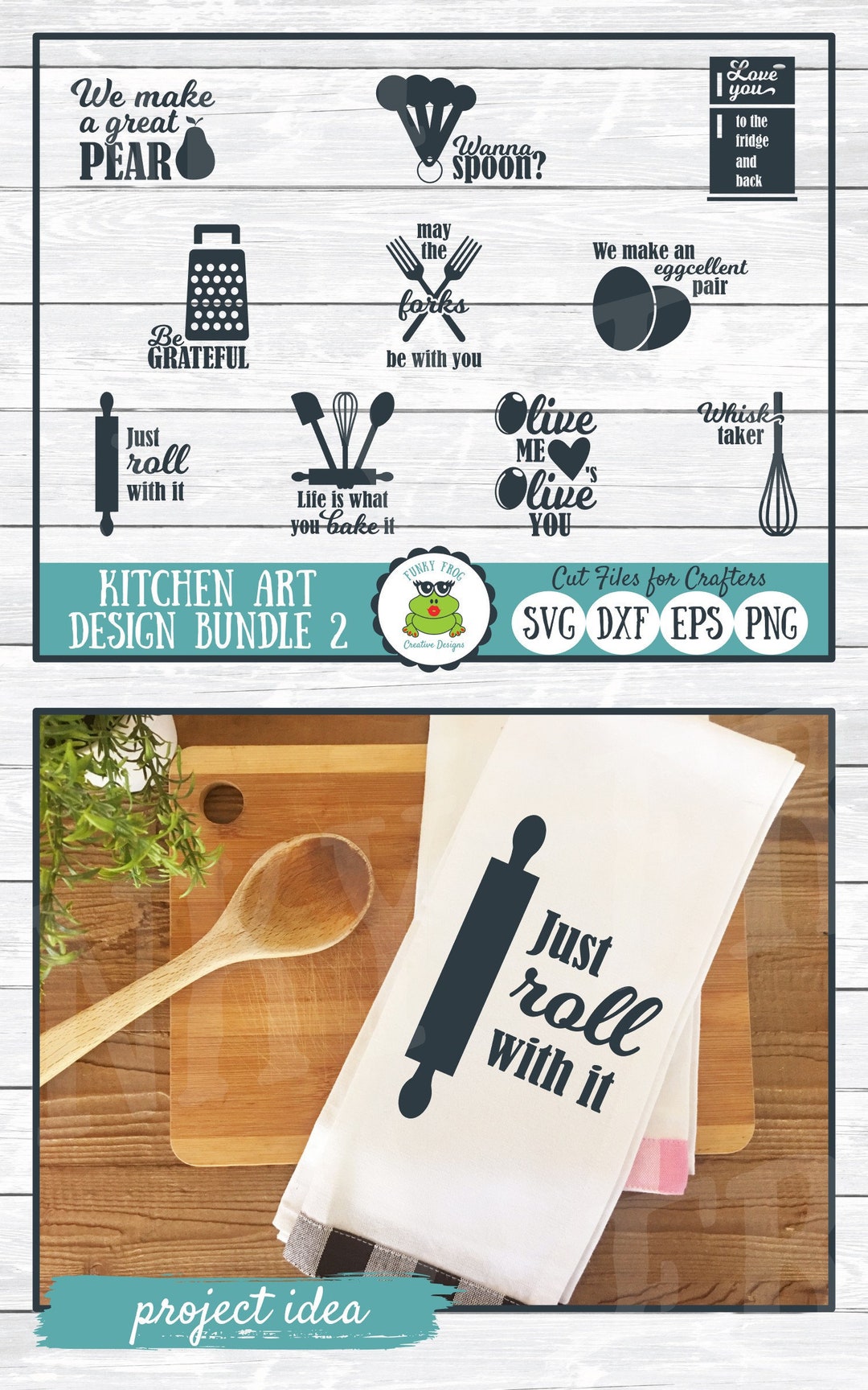 Kitchen Art Design Bundle 2, Pun SVG Cut Files for Crafters - Etsy