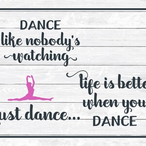 Dance Quotes Design Bundle, SVG Cut Files for Crafters - Etsy