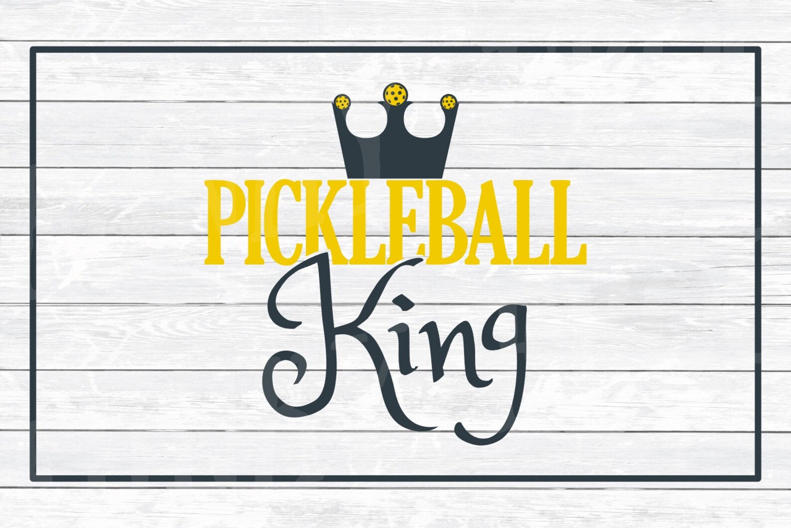 Pickleball King and Pickleball Queen SVG Cut Files for - Etsy