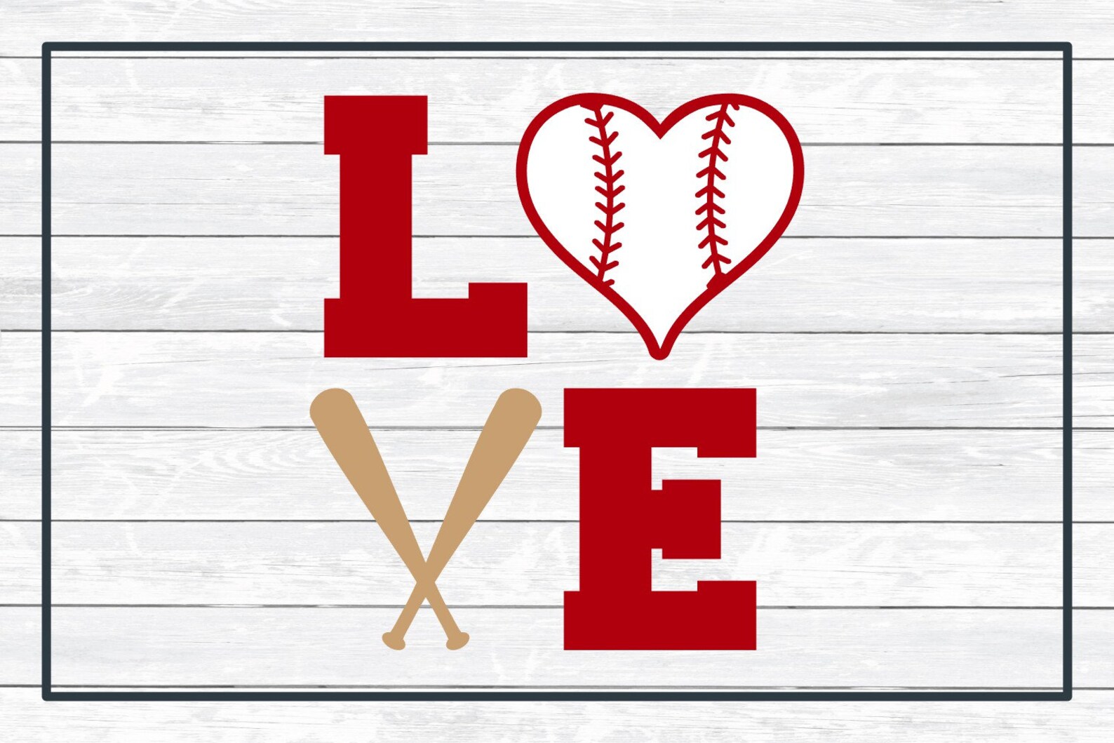 Baseball Love SVG Cut File for Crafters - Etsy