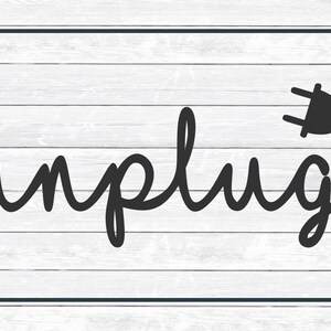 Unplug, SVG Cut File for Crafters - Etsy