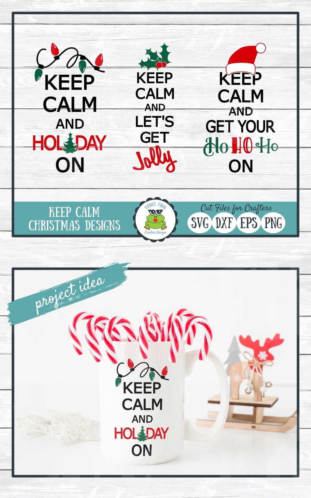Keep Calm Christmas Designs, SVG Cut Files for Crafters - Etsy