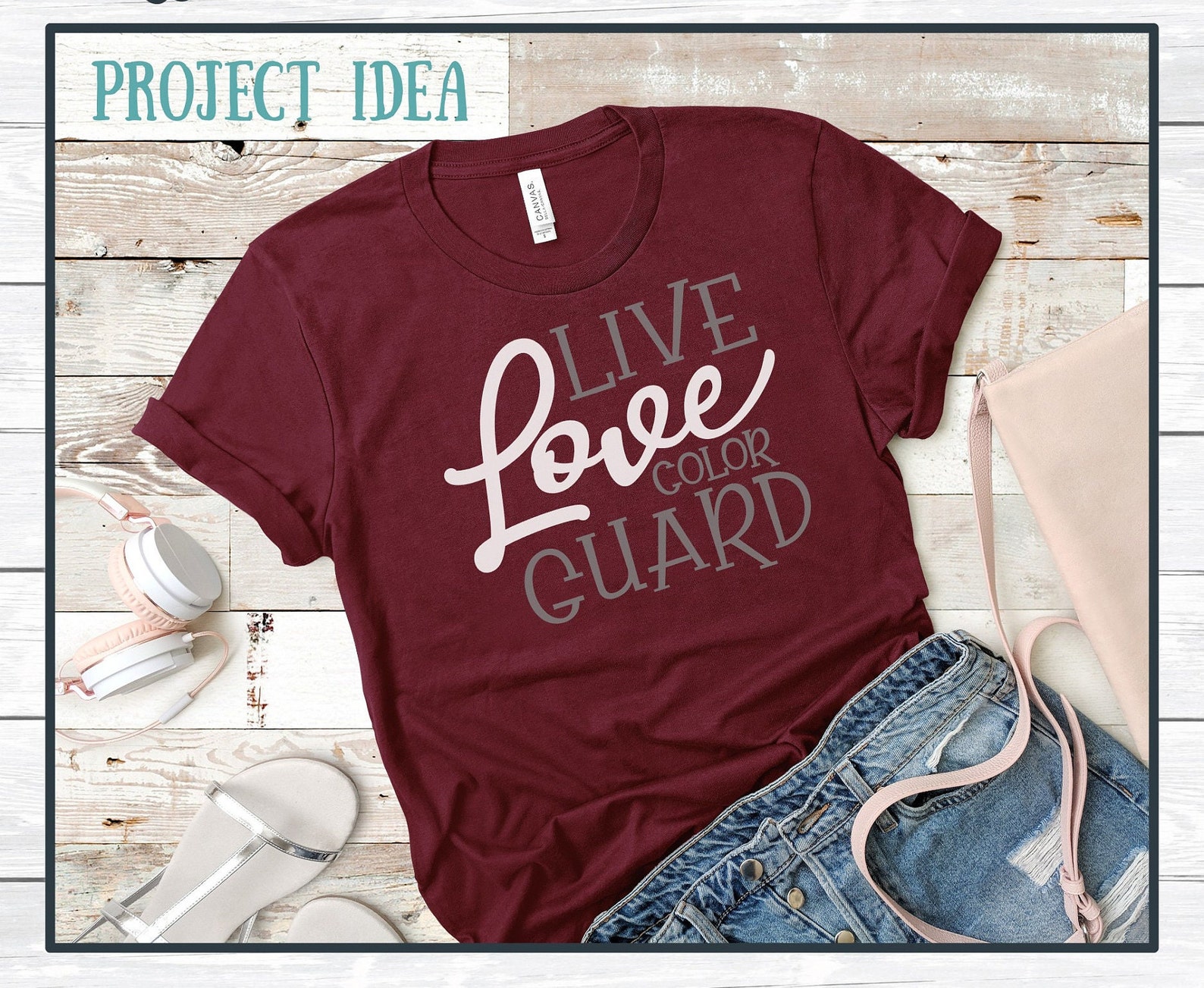 Live Love Color Guard SVG Cut File for Crafters - Etsy