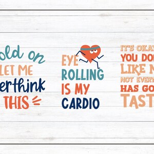 Snarky Sayings Design Bundle, Sassy SVG Cut Files for Crafters - Etsy